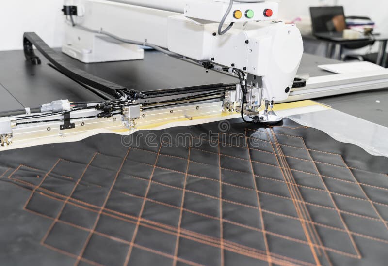 Programmable Sewing Machine Embroider a Pattern on Fabric. New ...