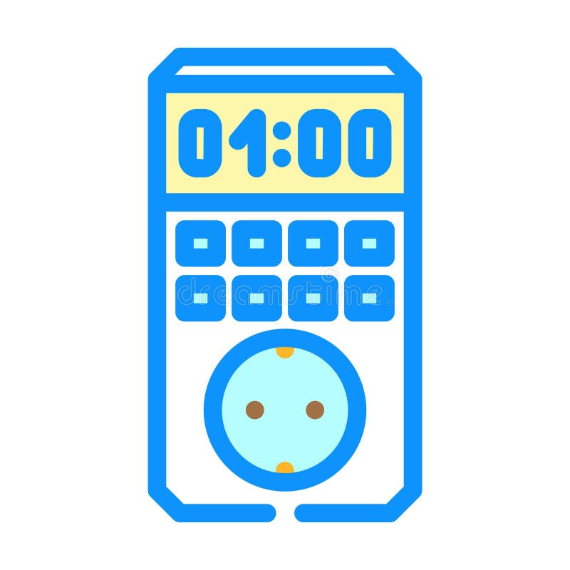 Programmable Timer Energy Conservation Color Icon Vector Illustration ...