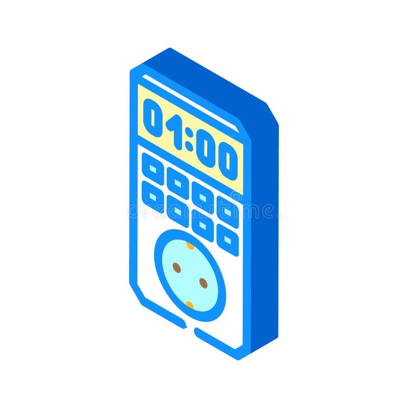 Programmable Timer Energy Conservation Isometric Icon Vector ...