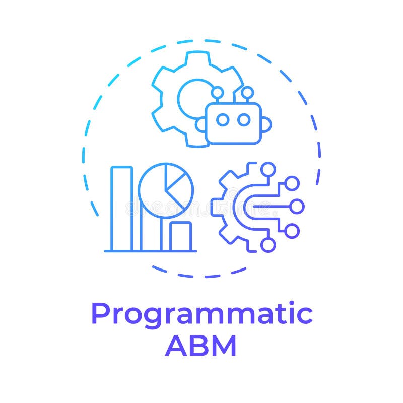 Programmatic Abm Blue Gradient Concept Icon Stock Vector - Illustration ...