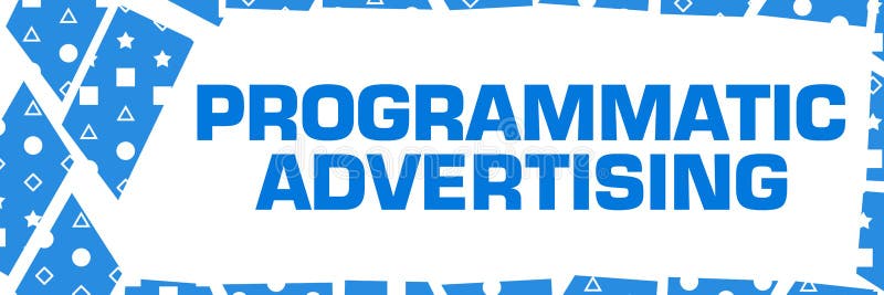 Programmatic Advertising Blue White Chunks Left Border Stock ...