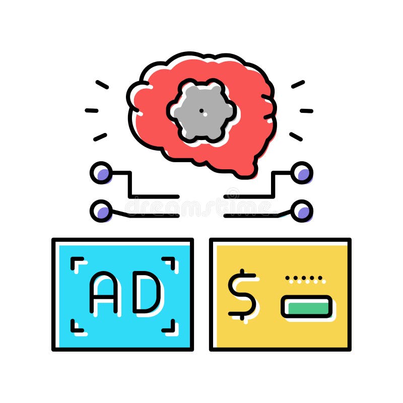 Programmatic Advertising Color Icon Vector Illustration Stock Vector ...