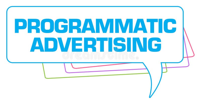 Programmatic Advertising Colorful Stroke Comment Symbol Stock ...