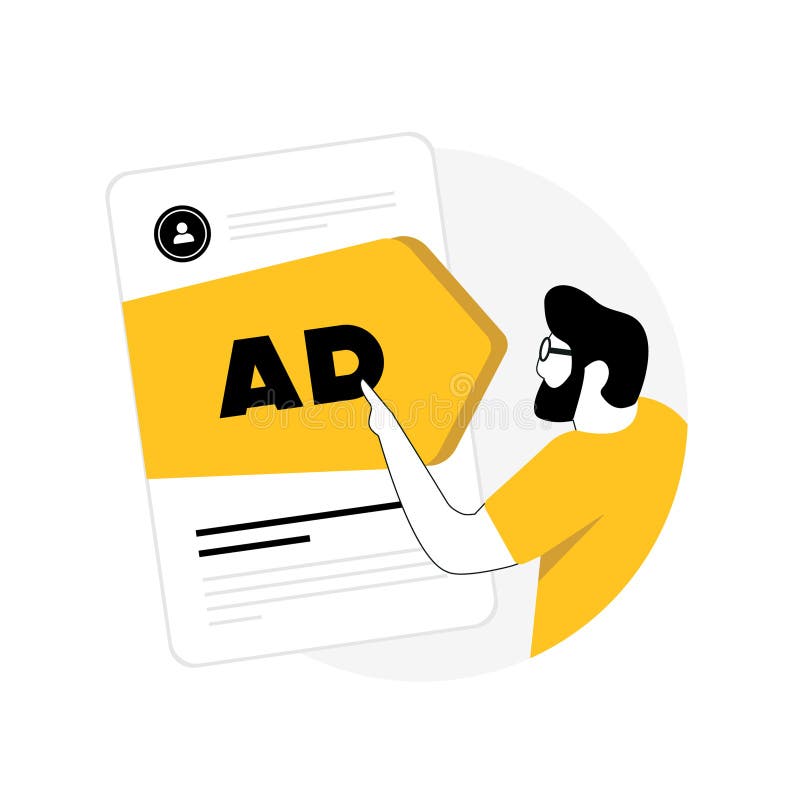 Programmatic Advertising in Social Media with Man Interacting with ...