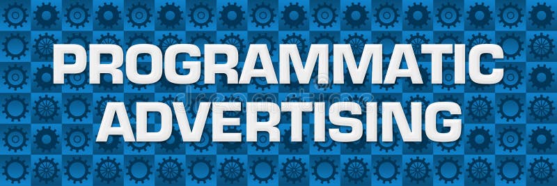 Programmatic Advertising Blue Gears Square Texture Stock Illustration ...