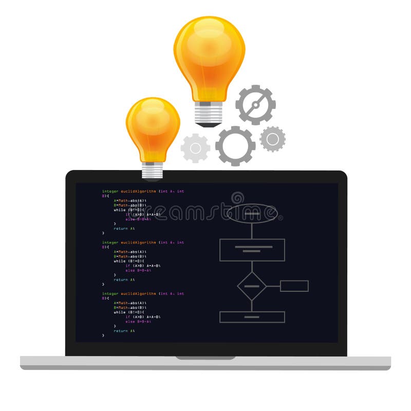 Programmation D'algorithme D'ordinateur Illustration de Vecteur ...