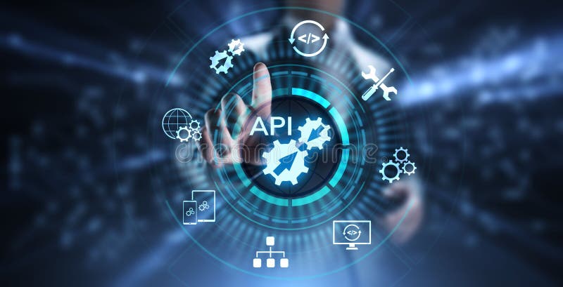 Api Application Programmation Interface Concept Avec Un Homme Sur Le ...