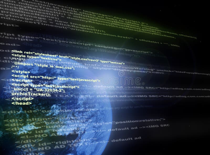 Telefono Cellulare, Blocco Note E Penna Su Codice Di Programmazione ...