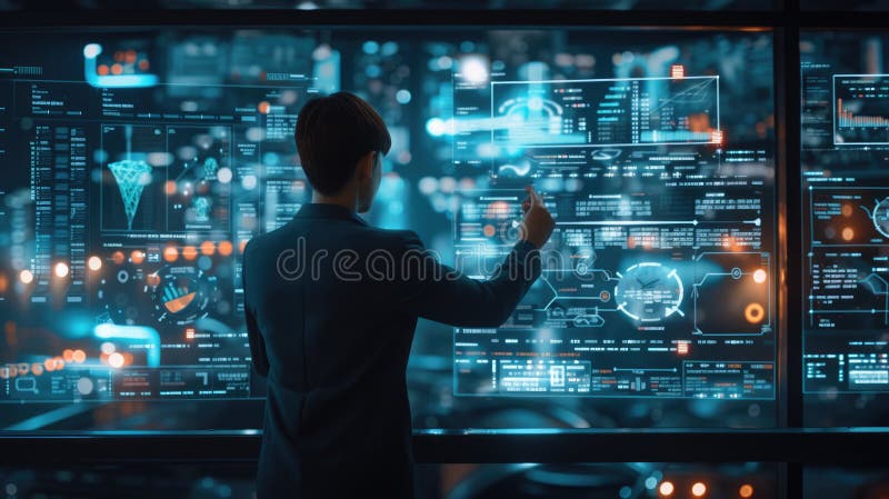 Programmer Working in Data Center AIG41 Stock Photo - Image of hightech ...