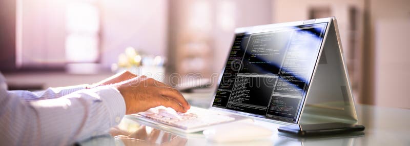 Programmer Or Coder At Office Desk Stock Image Image Of Computer Code 240756197