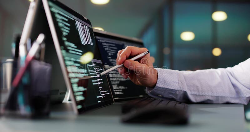 Programmer Or Coder At Office Desk Stock Image Image Of Program Office 355719163