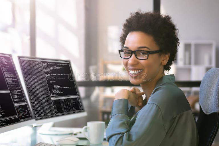 Programmer Coding Classes. Web Developer Coder Stock Image - Image of ...