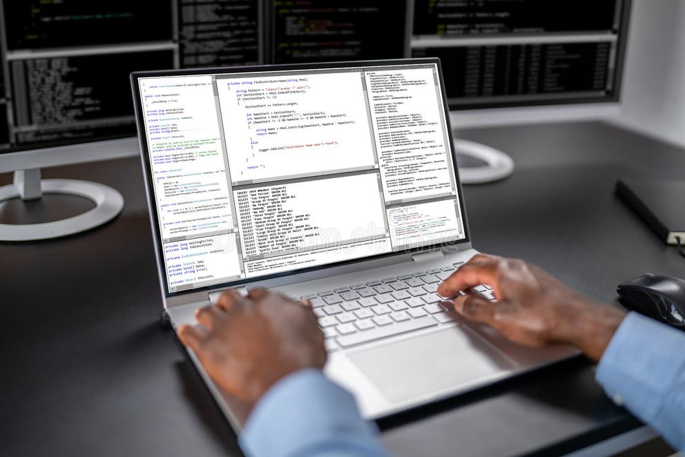 Programmer Coding Classes. Web Developer Coder Stock Image - Image of coder, code: 261677369