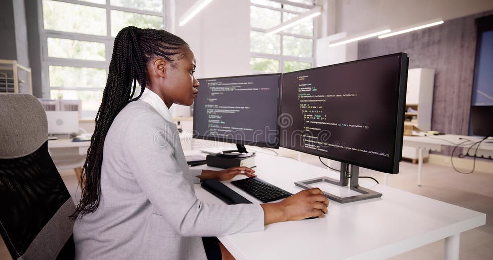 Programmer Coding Classes. Web Developer Coder Stock Photo - Image of ...