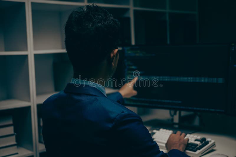 Programmer Coding - Coder Works from Home Ready To Work on a Computer Screen Stock Photo - Image ...