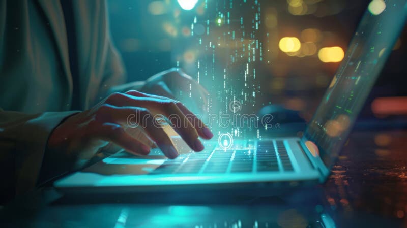 A Programmer Coding on Laptop. AI Generated Stock Image - Image of development, network: 373314943
