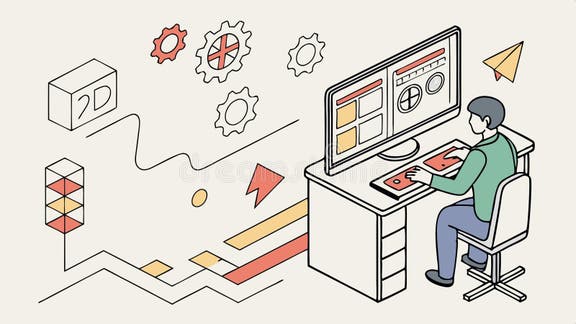 Programmer Coding on Laptop, Software Development Illustration Vector ...