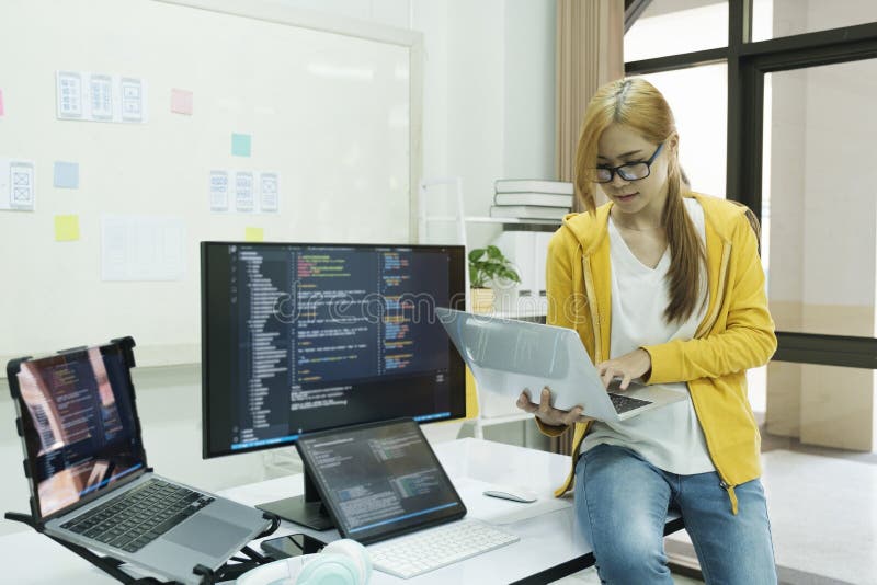 Programmer Is Coding And Programming Software Stock Image Image Of Design Code 253236065 4168