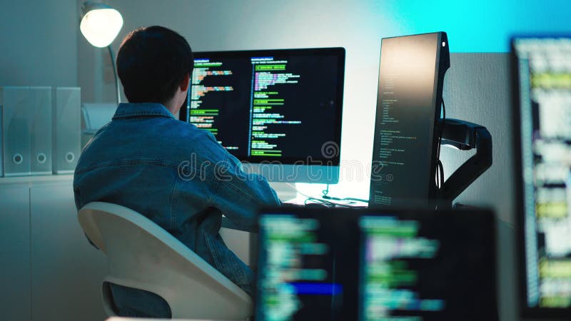 Developer Analyzing Code for Application Logic and Debugging Process Stock Footage - Video of ...