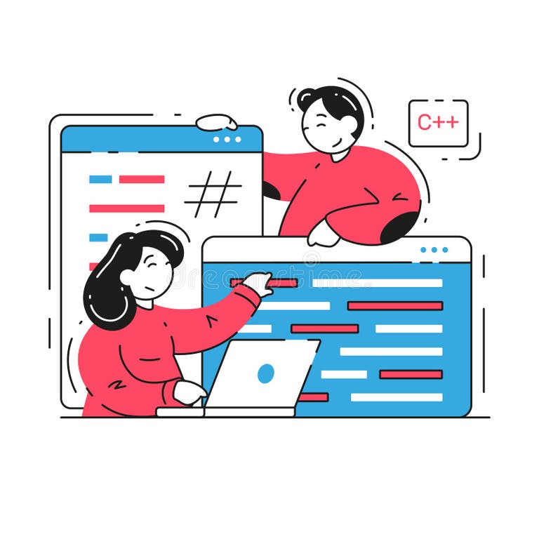Programmer Engineers Developer Team Stock Illustrations 93 Programmer