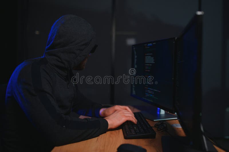 Programmer Or Computer Hacker Typing Code Stock Image Image Of Computer Code 308952065