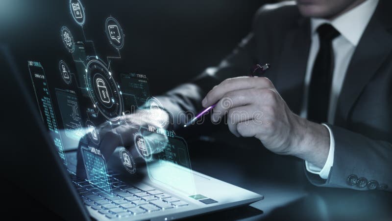 Creating Data Protection Using a Virtual Interface. Stock Footage - Video of program, secure ...