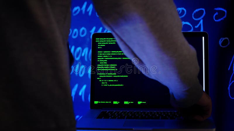 Programmer Developer Hacker Destroys Written Code Stock Footage - Video ...