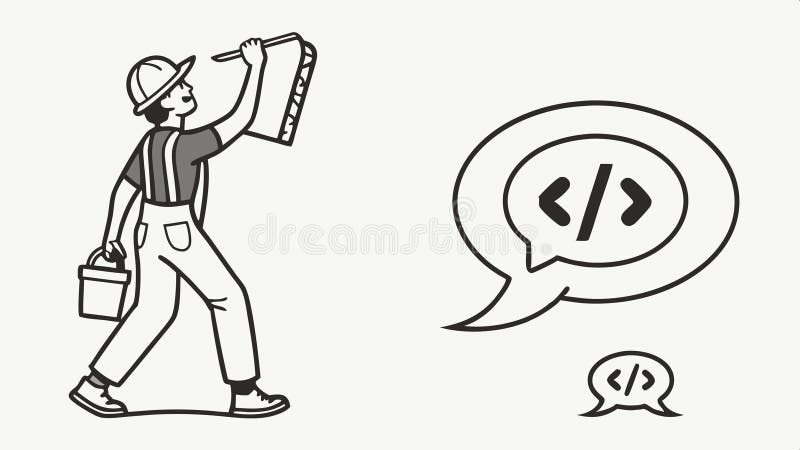 Programmer Developer Icon Coding Software Symbol Vector Design