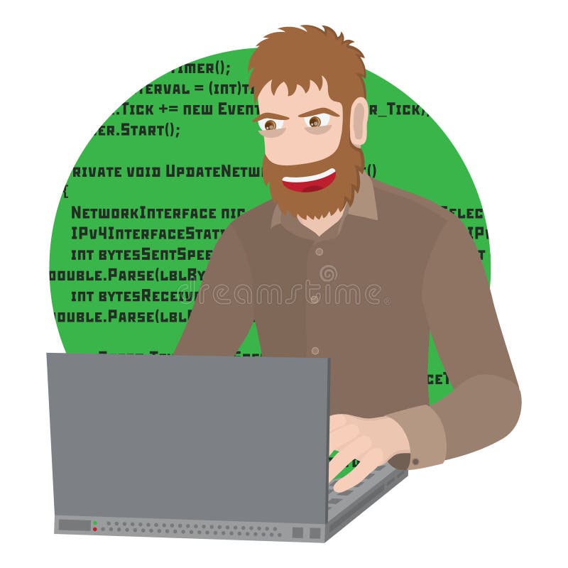 Programmer or Developer with Laptop. Programming Software or Web in ...