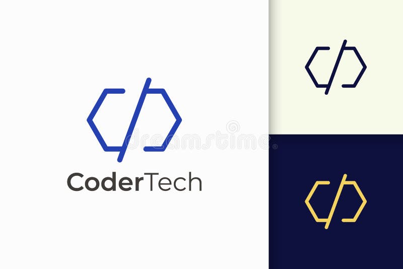 Programmer or Developer Logo in Simple and Modern for Tech Company ...