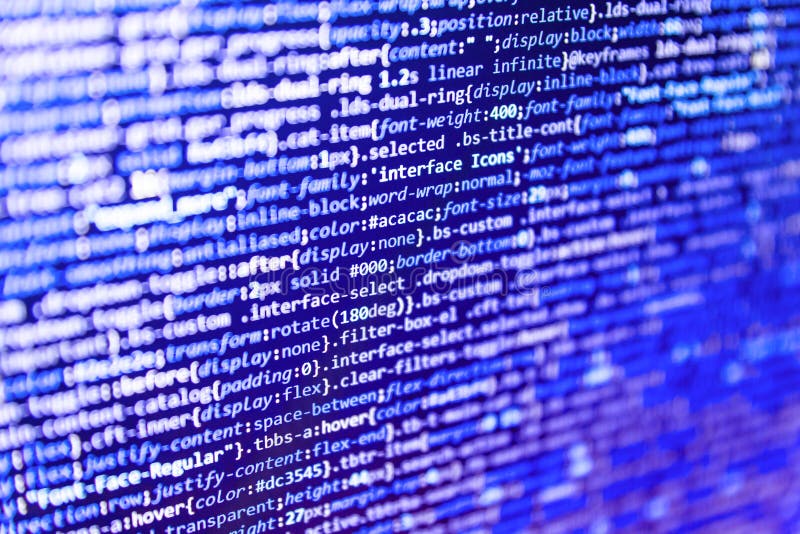 Programmer Developer Screen Abstract Screen Of Web Developer Programmer Working In A Software