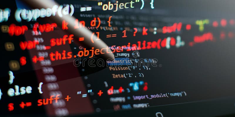 Programmer Developer Screen. Desktop PC Monitor Photo. it Business ...