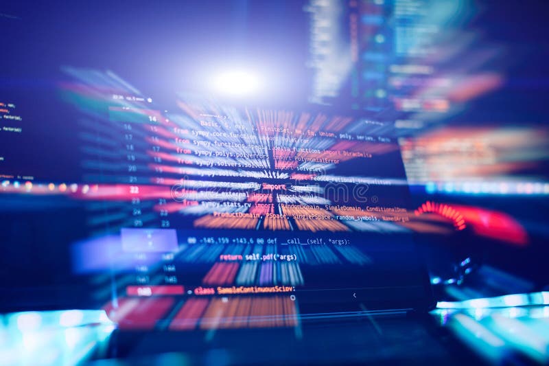 Programmer Developer Screen. Desktop PC Monitor Photo. it Business ...