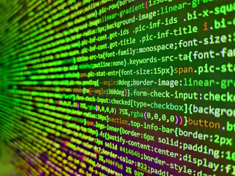 Programmer Developer Screen, Web App Coding. PHP Syntax Highlighted ...