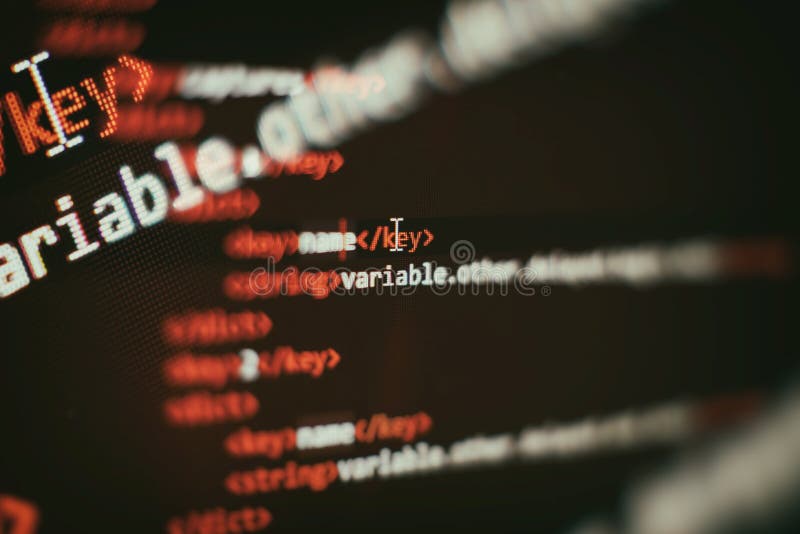 Programmer Developer Screen Web App Coding Script On Computer Modern Display Of Data Source
