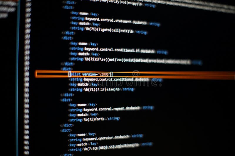 Programmer Developer Screen Web App Coding Script On Computer Modern Display Of Data Source