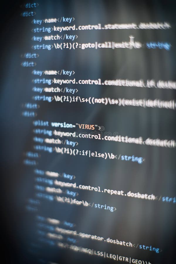 Programmer Developer Screen Web App Coding Script On Computer Modern Display Of Data Source