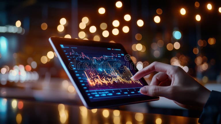 Programmer Developing Innovative Software Using Futuristic Holographic Computer Interface Person ...