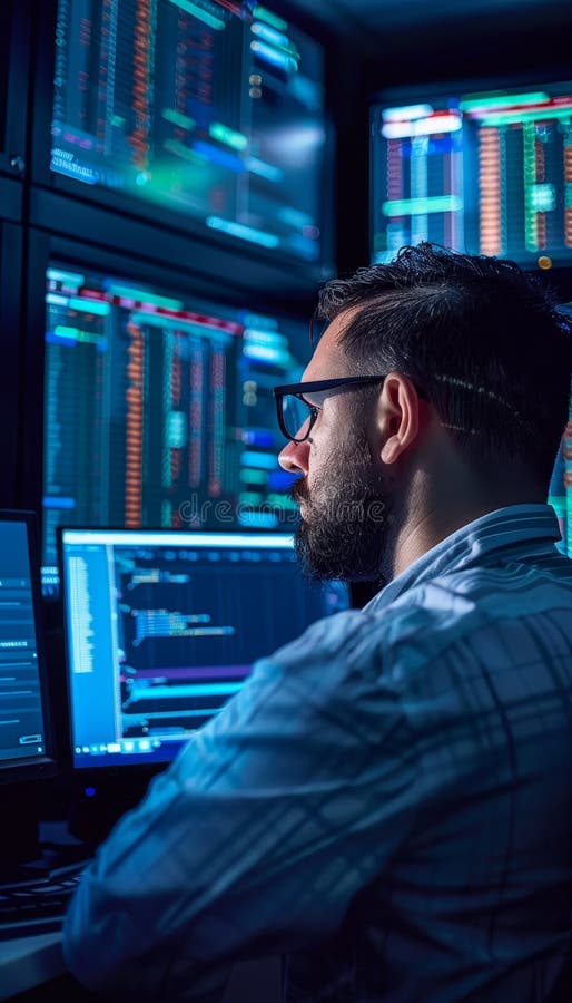 It Programmer Developing Software and Hardware in a High Tech Data ... It Programmer Developing Software and Hardware in a High Tech Data ...