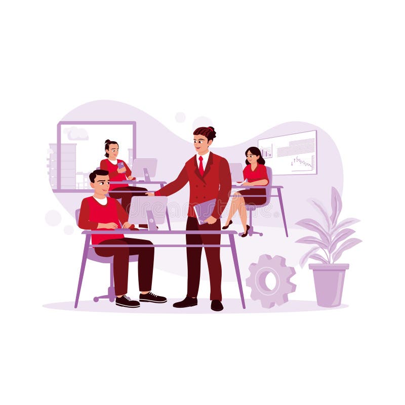 Programmer Develops Website Design In A Software Development Company