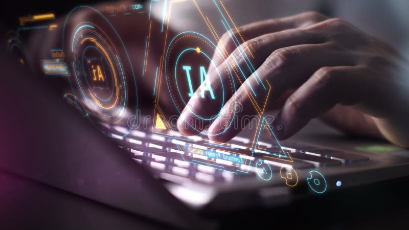 The Programmer is Engaged in Artificial Intelligence Training. Stock Video - Video of office ...