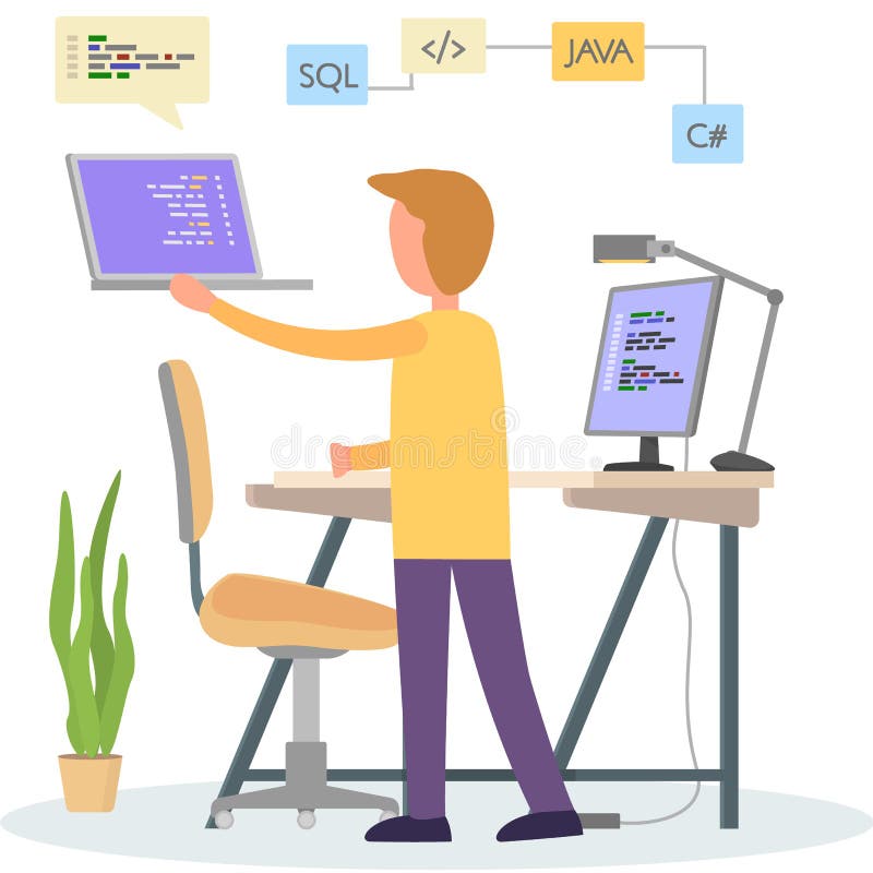 Programmer Engineering And Coding Programmer Working On Web 3575
