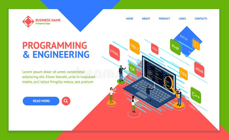 Top View of the Programmer Hands on Laptop. Coding and Programming ...