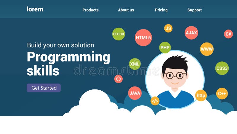 Programmer Flat Design Graphic Illustration. Computer Geek Programming ... Programmer Flat Design Graphic Illustration. Computer Geek Programming ...