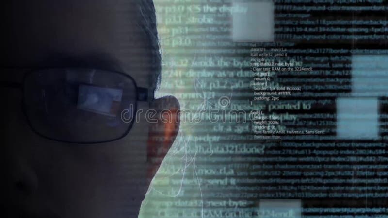 Monitor Of Software Developer Typing Programming Language And Html Script Stock Video Video Of