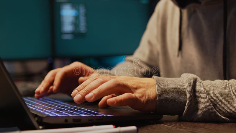 It Programmer Hacking Security Server On Computer Stock Image Image Of Privacy Hacks 264655015