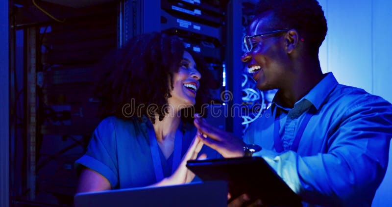 Programmer, High Five and Server for Network, Software Development and ...