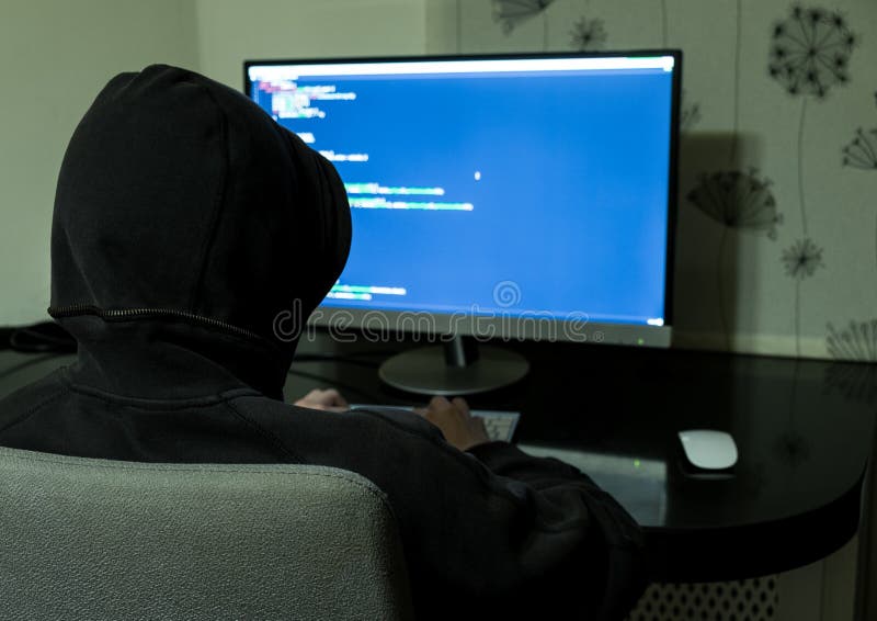 Programmer In Dark Room Stock Image Image Of Coder 101314471