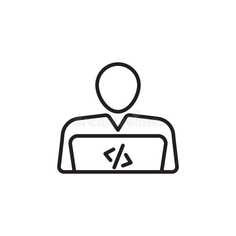 Programmer Icon Clipart Logotype Isolated Vector Illustration Stock Vector - Illustration of ...