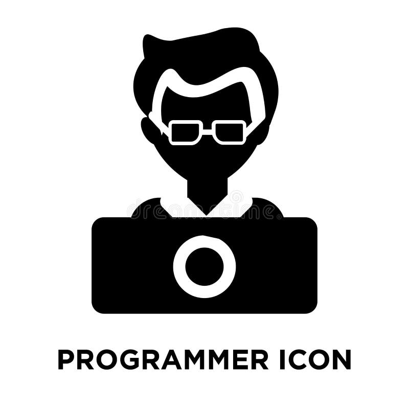Programmer Icon Vector Isolated on White Background, Logo Concept of ... Programmer Icon Vector Isolated on White Background, Logo Concept of ...